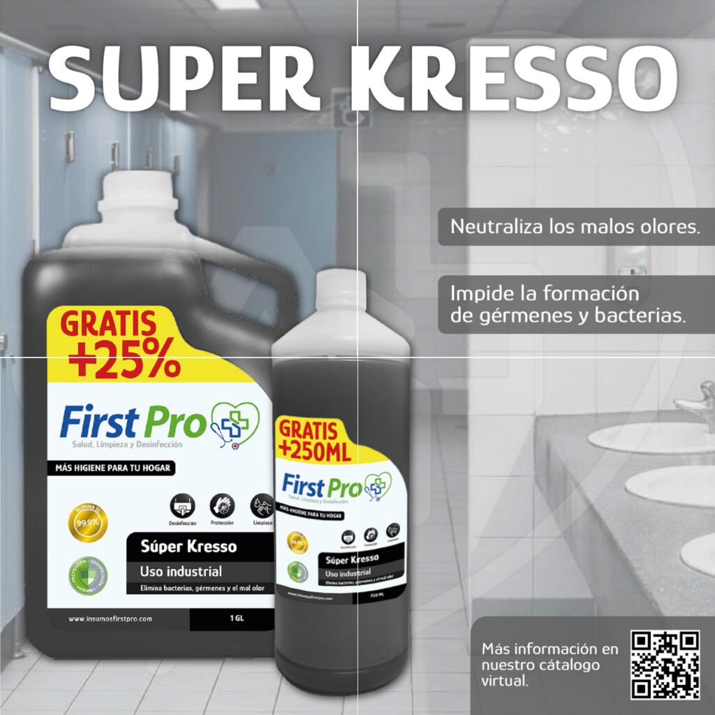Kresso desinfectante - InsumosFirstPro.com